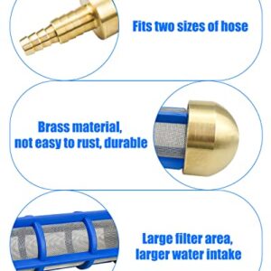 TIKSCIENCE Pressure Washer Filter Brass 3/4'' 5/8'' Hose Water Suction Strainer Pickup Filter Hose Inlet Strainer for Water Tank Connection to Suction Hose