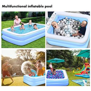 Inflatable Pool, Kiddie Pool 61X42.5X18.1 Inches Blow up Pool Suitable for Kids Toddlers Adults in Outdoor Garden Backyard Summer Water Party (2 People)