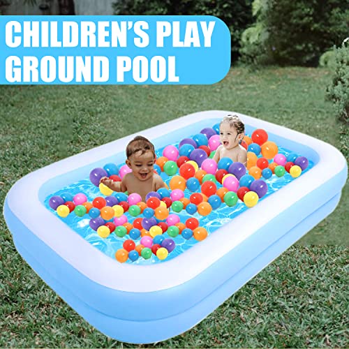 Inflatable Pool, Kiddie Pool 61X42.5X18.1 Inches Blow up Pool Suitable for Kids Toddlers Adults in Outdoor Garden Backyard Summer Water Party (2 People)