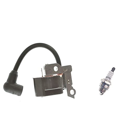 PARTSRUN Ignition Coil Module + Spark Plug for Tecumseh 611056 611291 Lawn and Garden Equipment Engines,ZF907-XHHS