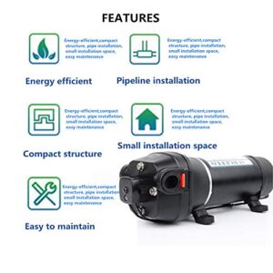 MAXECO-110V 40PSI Water Diaphragm Pump Self Priming 4.5GPM 17LPM-Water Pressure Booster Pump Sprayer for Home/Misting/Caravan/RV/Boat/Marine