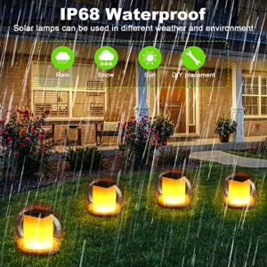 Floating Pool Lights,Solar Powered LED Flame Lights Flickering with Remote Control for Swimming Pool,IP68 Waterproof Outdoor Lantern Landscape Decoration Lights for Pool,Pond,Hot tub,Party,Garden