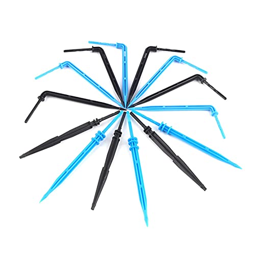 Congeal Greenhouse Micro Drip Irrigation 200pcs Drip Irrigation Arrow Black/Blue Arrow Dripper, Used for Water-Saving Irrigation of Micro-Irrigation Nursery Elevated Bed Flower Pot Vegetable Plot