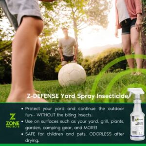 Z-Defense Patio, Lawn and Garden Spray Permethrin Insecticide, 32oz Spray. Permethrin Pesticide Kills Ticks, Fleas, Spiders, Ants, Mosquitoes.