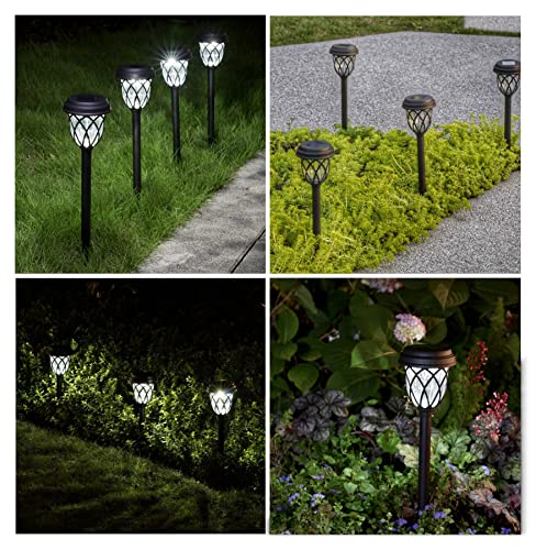 EXCMARK 10 Pack Solar Lights Outdoor Garden Pathway Solar Powered Yard Lights for Walkway Sidewalk Driveway.