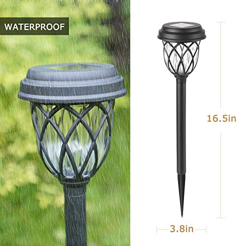 EXCMARK 10 Pack Solar Lights Outdoor Garden Pathway Solar Powered Yard Lights for Walkway Sidewalk Driveway.