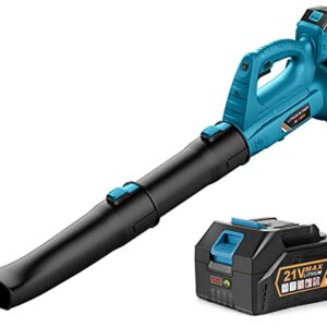 Cordless Leaf Blower - BHY 320 CFM 150 MPH Battery Leaf Blower with 4.0Ah Battery & Charger, 2 Section Tubes, 6-Speed Dial, Electric Leaf Blower for Dust, Snow Debris,Yard, Work Around The House