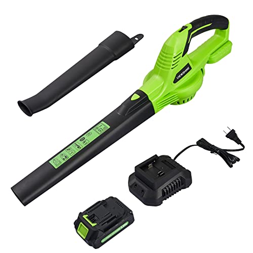 Leaf Blower Cordless with Battery & Charger, VIEWSHINE Battery Powered Leaf Blower, Electric Leaf Blower Cordless for Lawn Care, Leaves Cleaning