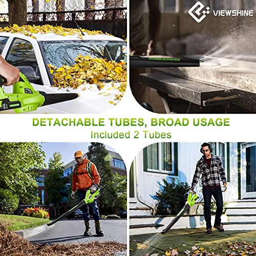 Leaf Blower Cordless with Battery & Charger, VIEWSHINE Battery Powered Leaf Blower, Electric Leaf Blower Cordless for Lawn Care, Leaves Cleaning