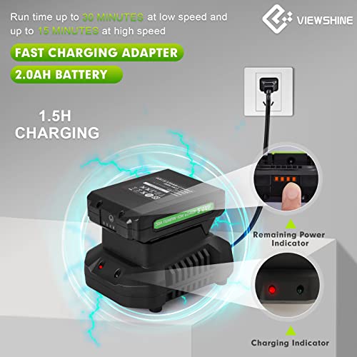 Leaf Blower Cordless with Battery & Charger, VIEWSHINE Battery Powered Leaf Blower, Electric Leaf Blower Cordless for Lawn Care, Leaves Cleaning