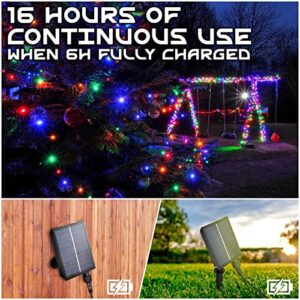 Solar Outdoor Fairy String Lights, Durable Easy Shaping 300 LED 100 Ft Waterproof Decorative Christmas Lights, 8 Modes with Remote for Party Garden Patio Decor