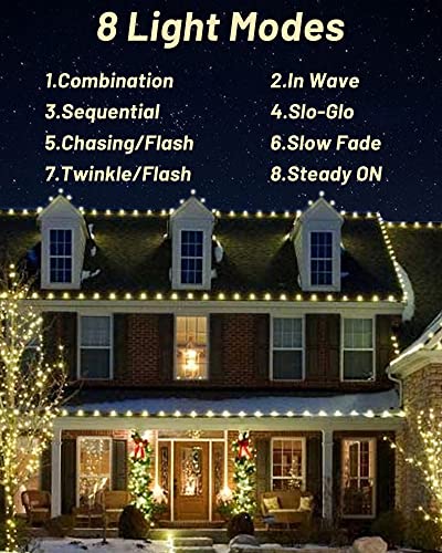 Solar Outdoor Fairy String Lights, Durable Easy Shaping 300 LED 100 Ft Waterproof Decorative Christmas Lights, 8 Modes with Remote for Party Garden Patio Decor