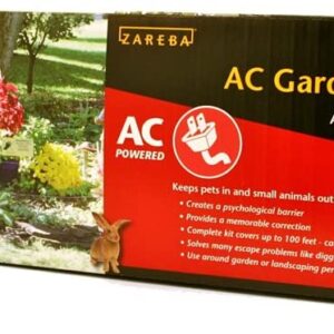 Zareba KGPACZ AC Garden Protector Electric Fence Kit; Nuisance or Small Animals Will Be Repelled or Contained as Desired; Mild Shock is Safe To Animals and Humans; Fast and Easy Installation; Made in the USA