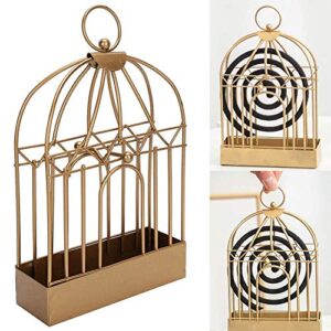 Mosquito Coil Holder, Beautiful Gold Sturdy Mosquito Repellent Coil Holder, Durable Garden for Courtyard