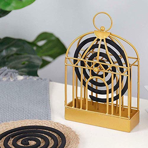 Mosquito Coil Holder, Beautiful Gold Sturdy Mosquito Repellent Coil Holder, Durable Garden for Courtyard