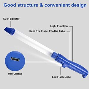 TAISHAN Powerful Vacuum Bug Catcher,Spider and Insect Traps Catcher with USB Rechargeable Blue Pest Control,Insects Handheld LED Flashlight for Stink Bug,Beetle,Pest Suction Trap