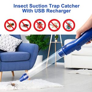 TAISHAN Powerful Vacuum Bug Catcher,Spider and Insect Traps Catcher with USB Rechargeable Blue Pest Control,Insects Handheld LED Flashlight for Stink Bug,Beetle,Pest Suction Trap