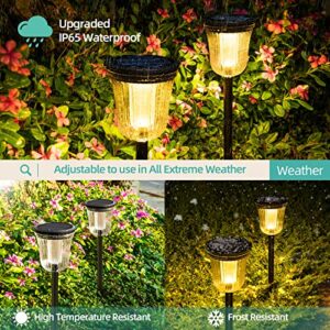 Ortope Solar Pathway Outdoor Lights 6Pack,200 Lumen Solar Garden Lights Lanterns,12Hrs Long Last Solar Landscape Path Yard Lights,Solar Driveway Walkway Sidewalk Lights Lantern Lamp for Patio Lawn