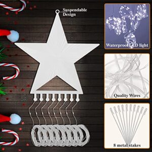 Ghope Outdoor Christmas Decorations Star Lights 298 LED 11.5ft Christmas Tree Lights 8 Lighting Modes String Lights Waterproof Christmas Lights Indoor Outdoor for Home Xmas Tree Garden Yard Decor