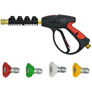 twinkle star pressure washer gun, m22 14mm fitting, 3000 psi with 4-color pressure water washer nozzles