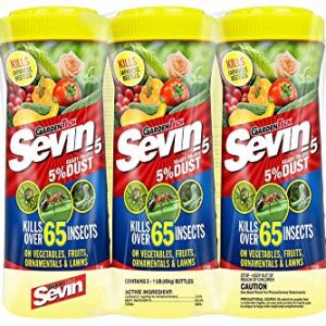 Sevin Ready-to-Use 5 Percentage Dust, 3 Pack, 1 LB Each