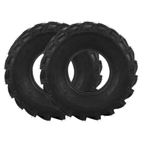 MOTORHOT 2Pcs 20x10.00-8 Lawn Mower Turf Tires 20x10x8 Tubeless 4PR Tractor Turf Garden Golf Cart Tires