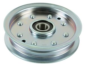 lawn & garden amc heavy duty steel flat idler pulley – compatible with mtd cub cadet, ryobi, troy-bilt pulley number 756-05042