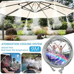 ZITIANY Misting Cooling System Misting Line Outdoor Mister for Patio Garden Greenhouse Trampoline for Waterpark 6M/9M/12M One Size