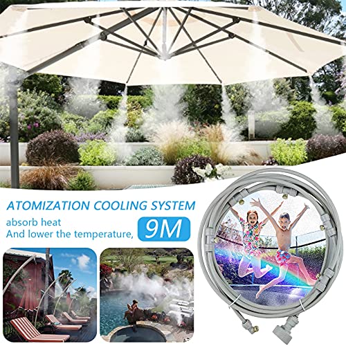 ZITIANY Misting Cooling System Misting Line Outdoor Mister for Patio Garden Greenhouse Trampoline for Waterpark 6M/9M/12M One Size