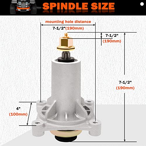 KOOTANS Spindle Assembly Fit for Husqvarna 587819701 532187281 587820301 587125401 532187292 532192870 532187281 539112057 Yth22v46 YT3000ds, Ariens 21546238 21549012 and 42" 46" 48" 54" Mower Deck