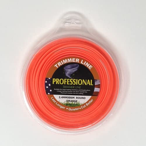 0.105-inch Professional Round Trimmer Line 223-Foot Length, Suitable for Most Trimmer, Brushcutters, Weed Eater and Edger, Commercial Grade for Professional, Longer lasting (0.105 inch x 223 ft)