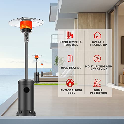 Patio Heaters Outdoor Propane Heater with Cover -87 inch Outdoor Portable Heaters with Wheels -Space Heaters for Garden, Patio, Outdoor, Porch and Pool