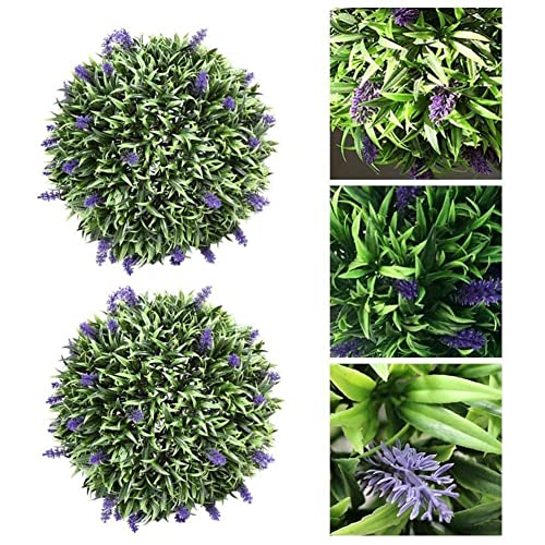 Jkapagzy Simulation Grass Ball Artificial Lavender Outdoor Plant Bush Patio for Wedding Hotel Garden Home Party Yard