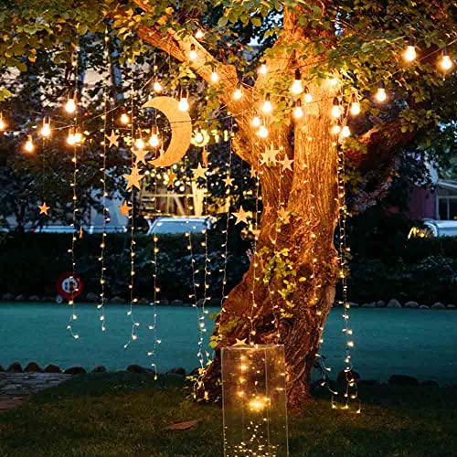 FULEN Solar Lights Outdoor 2 Pack,72ft 200 LED Solar String Lights for Garden Decor,Patio Lights for Outdoor Decor,Upgraded High-Power Solar Panels,Large Capacity Batteries (Warm White,2 Pack)