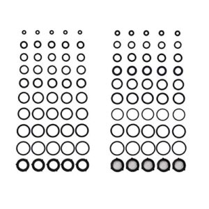 tool daily pressure washer o rings kit for pump, hose, gun, wand, coupler, adapter, nozzle, 18 sizes, 100 pieces