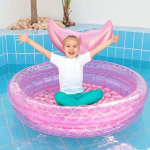 Inflatable Swimming Pool - Kiddie Swimming Pool Blow Up Round Baby Padding Pool,Perfect for Outside and Indoor, Toddler Pool Ball Pit/Fishing/Toys Play Center for Garden Caneem