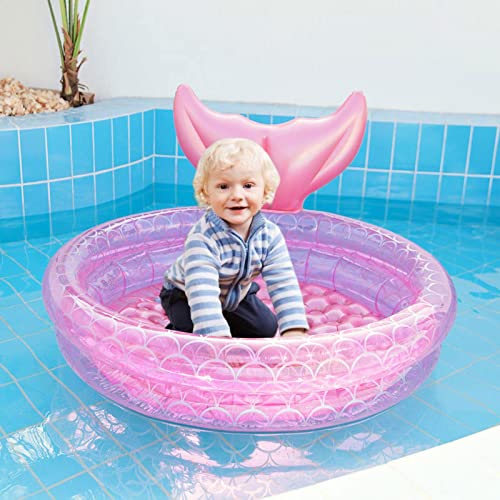 Inflatable Swimming Pool - Kiddie Swimming Pool Blow Up Round Baby Padding Pool,Perfect for Outside and Indoor, Toddler Pool Ball Pit/Fishing/Toys Play Center for Garden Caneem