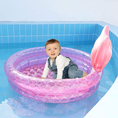 Inflatable Swimming Pool - Kiddie Swimming Pool Blow Up Round Baby Padding Pool,Perfect for Outside and Indoor, Toddler Pool Ball Pit/Fishing/Toys Play Center for Garden Caneem