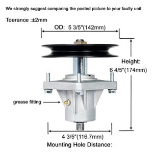 q&p Lawn Mower Spindle Assembly Bracket Replaces MTD 618-0660 918-0660B 618-0660B Holes Tapped for Easier Install with Bolt