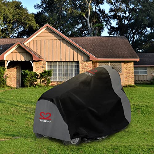 Riding Lawn Mower Cover, Upgrade Heavy Duty 600D Waterproof Polyester Oxford Tractor Cover UV & Dust & Water Resistant, Universal Fit Decks up to 54" with Drawstring & Storage Bag