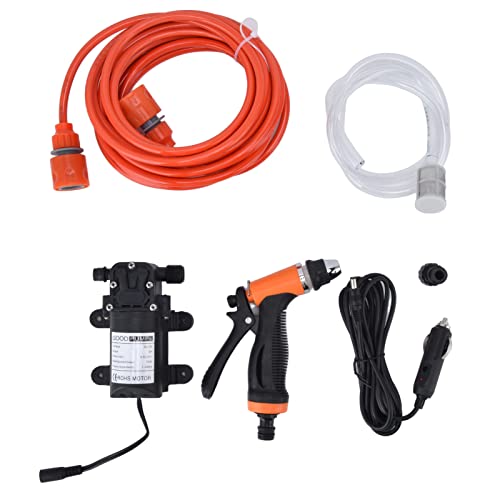 PowerfulWashingKit, ElectricWaterHighPressureWasher Male Thread G12 12V72W Self Priming for Garden