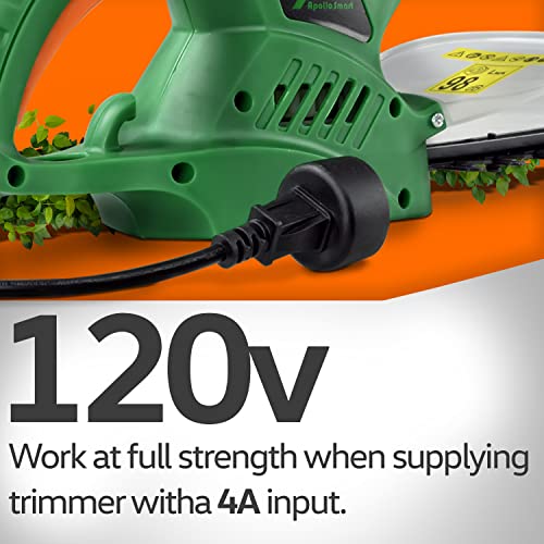 ApolloSmart Hedge Trimmer 20-Inch Corded Electric 120V 4-Amp Lightweight Lawn and Garden Landscaping