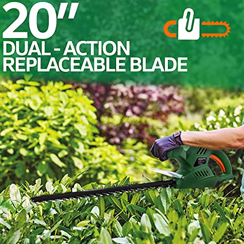 ApolloSmart Hedge Trimmer 20-Inch Corded Electric 120V 4-Amp Lightweight Lawn and Garden Landscaping