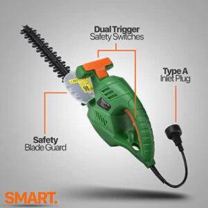 ApolloSmart Hedge Trimmer 20-Inch Corded Electric 120V 4-Amp Lightweight Lawn and Garden Landscaping