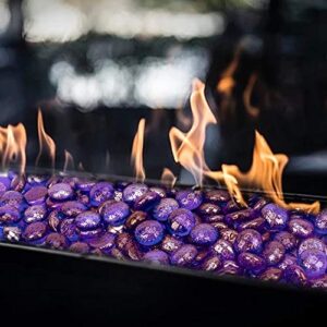 18 LB Fire Glass Beads Fireglass Drops for Gas Fire Pit Fireplace Cobalt Blue Luster Reflective Decorative Glass Gems Rocks Pebbles Stone for Vase Fillers Aquarium Fish Tank Decoration (Cobalt Blue)