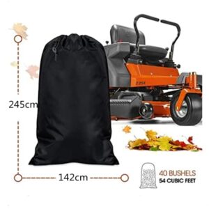 Lawn Tractor Leaves Bag Lage Capacity Garden Lawn Mower Leaf Storage Bags 54 Cubic Feet Outdoor Lawn Tractor Leaf Collection Bag Reusable Yard Grass Catcher Leaf Bag for Fast Garden Leaf Cleaning