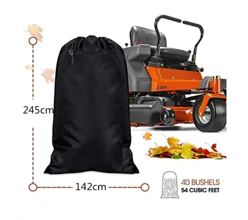 Lawn Tractor Leaves Bag Lage Capacity Garden Lawn Mower Leaf Storage Bags 54 Cubic Feet Outdoor Lawn Tractor Leaf Collection Bag Reusable Yard Grass Catcher Leaf Bag for Fast Garden Leaf Cleaning