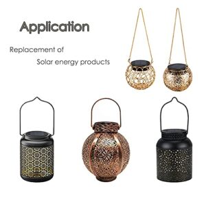 (2 Pack)Solar Light Replacement Top Parts for Outdoor Hanging Lantern LED Solar Panel Lantern Lid Lights , Lantern ​Light Replacement , Outdoor Solar Replacement Parts , Garden Patio Decor