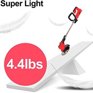 GMRZ Handheld Cordless String Trimmer Garden Edger Tool, 21V 4000Mah Lithium-Ion Portable Walk Behind Grass Brush Cutter Lawn Mower WReplace Cutter Head,1 Battery