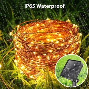 6 Pack Solar String Lights Outdoor Waterproof Total 240FT 720 LED Solar Fairy Lights 8 Modes Copper Wire Twinkle Lights for Patio Yard Trees Garden Christmas Decorations Wedding Party(Warm White)